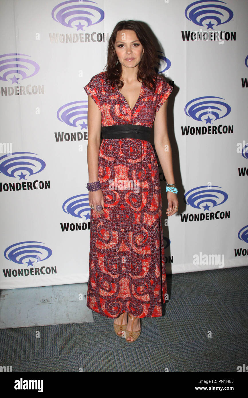 Aimee Teegarden at the "Star Crossed" Press Line held at Wonder Con ...