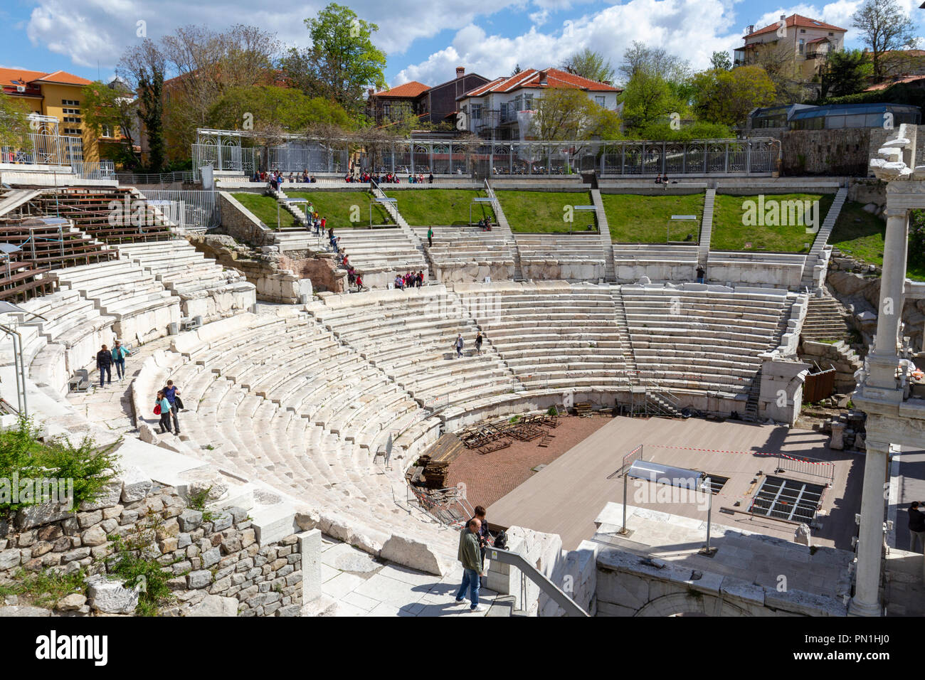 The Roman Amphitheatre in Plovdiv, Bulgaria Stock Photo - Alamy