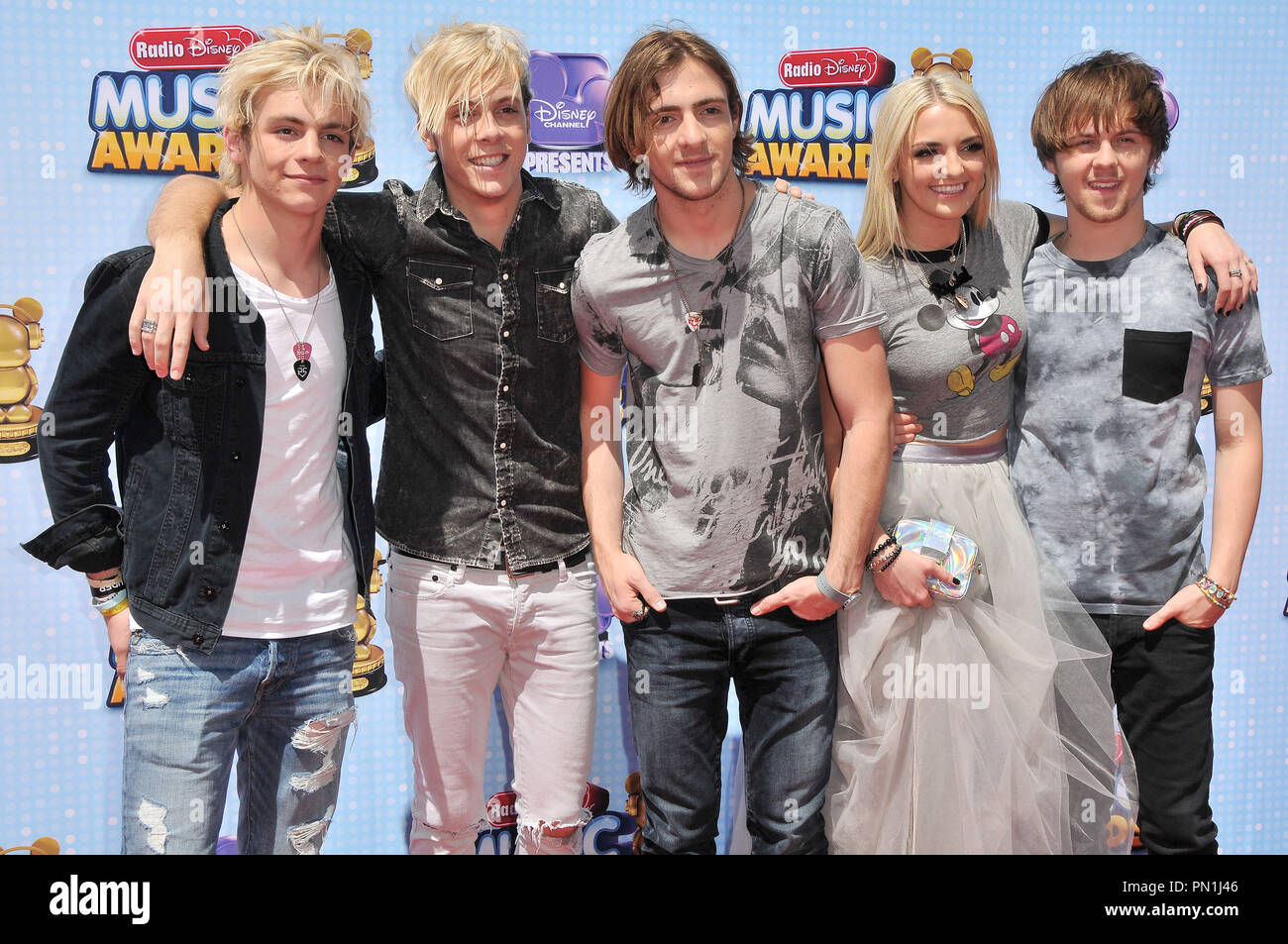 R5 at the 2014 Radio Disney Music Awards held at the Nokia Theatre L.A ...