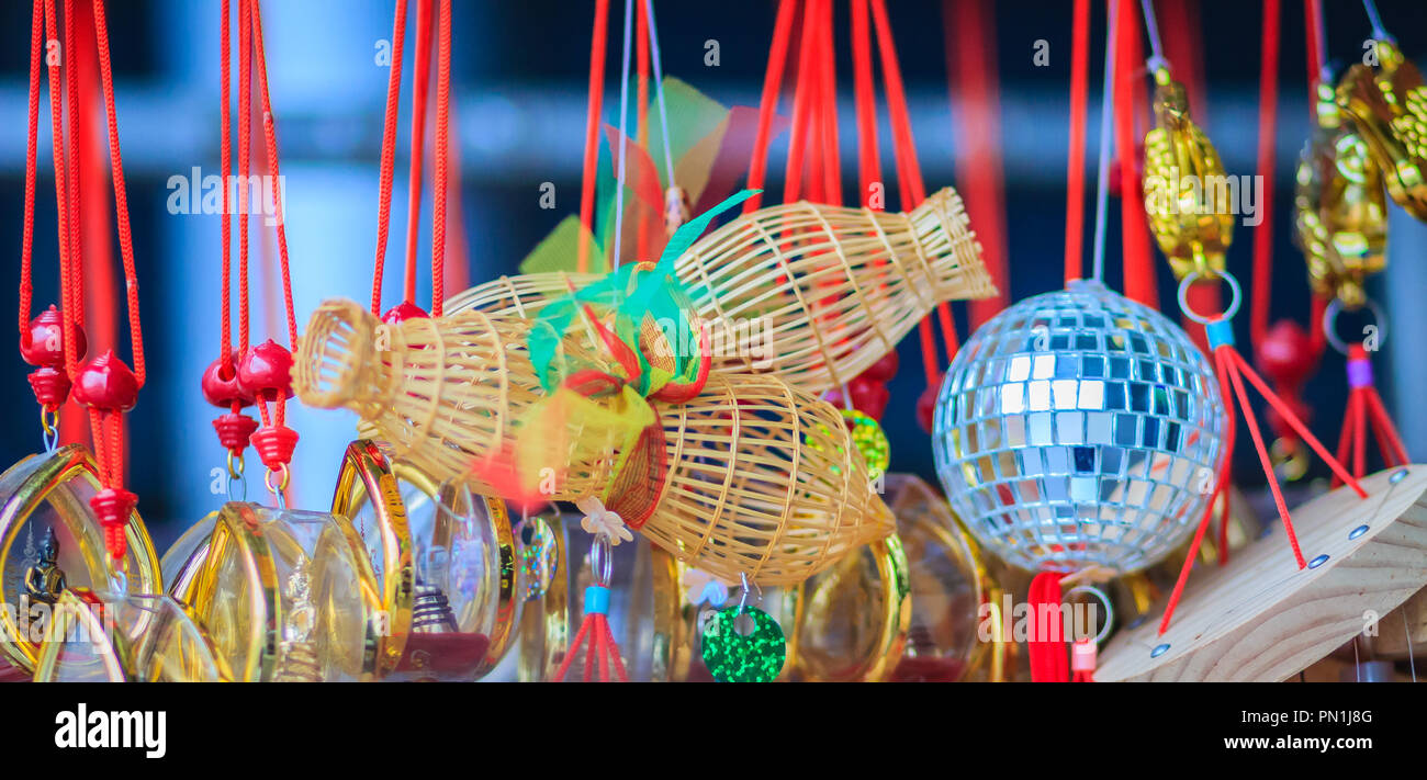 Beautiful of Thai good luck items, the traditional amulets for sale in ...