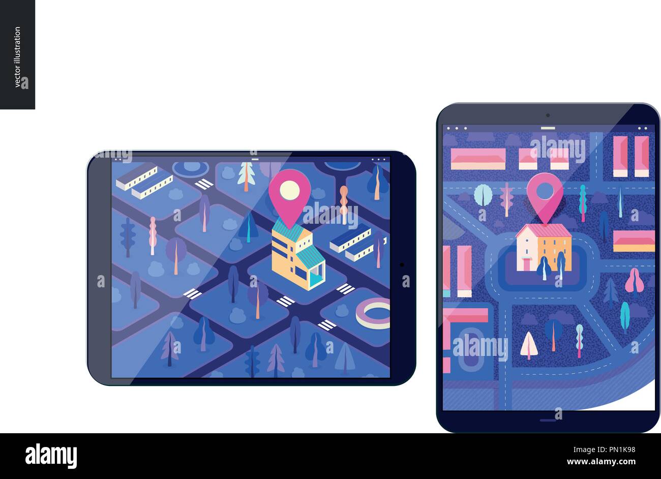 Maps series Stock Vector Images - Alamy