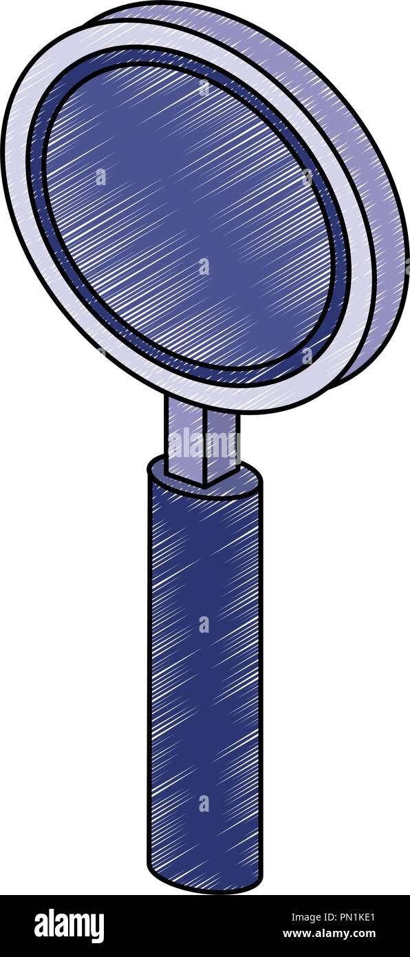 Magnifying glass isometric scribble Stock Vector Image & Art - Alamy