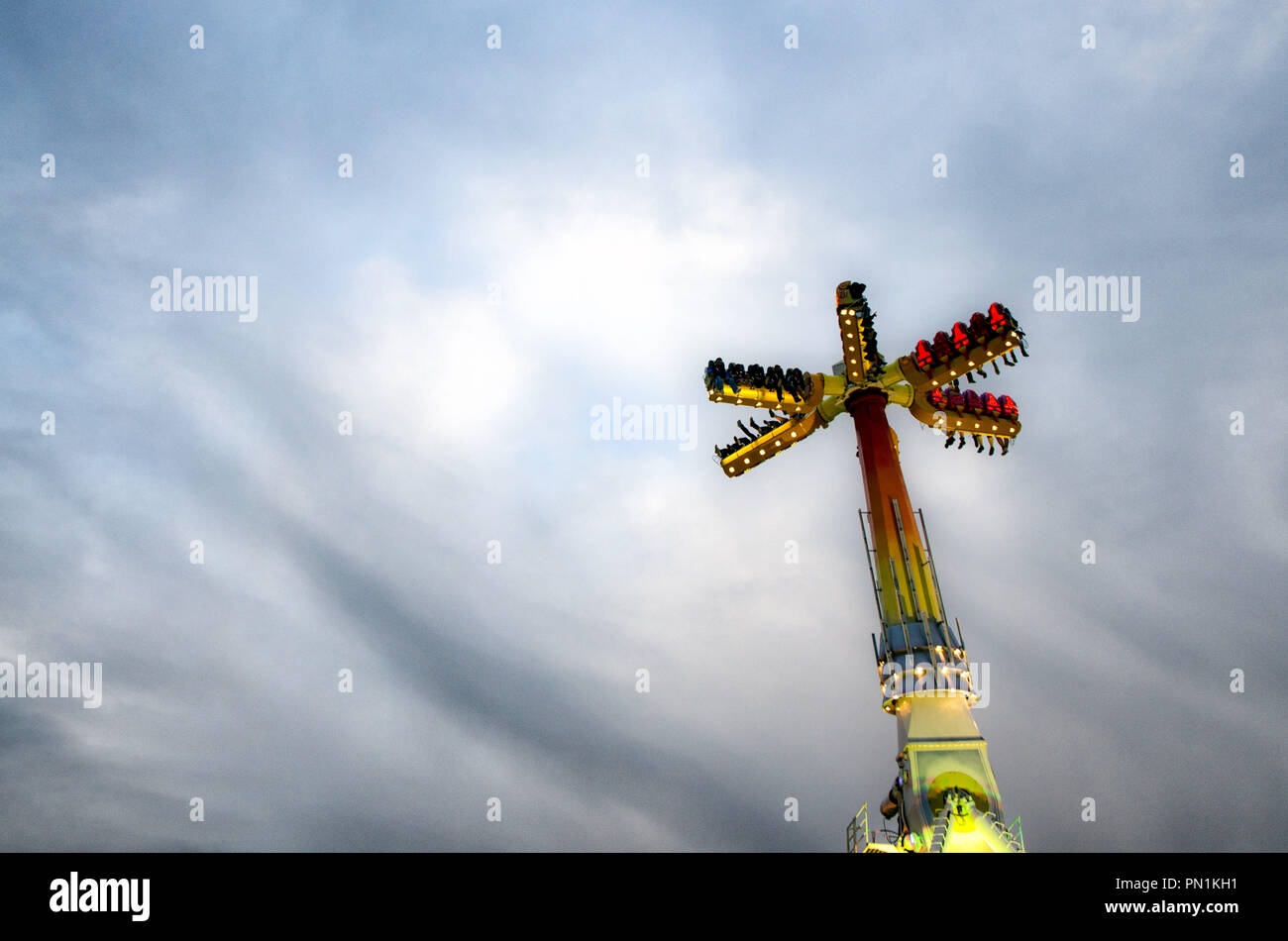Amusement ride at Oktoberfest in Munich, Germany Stock Photo - Alamy