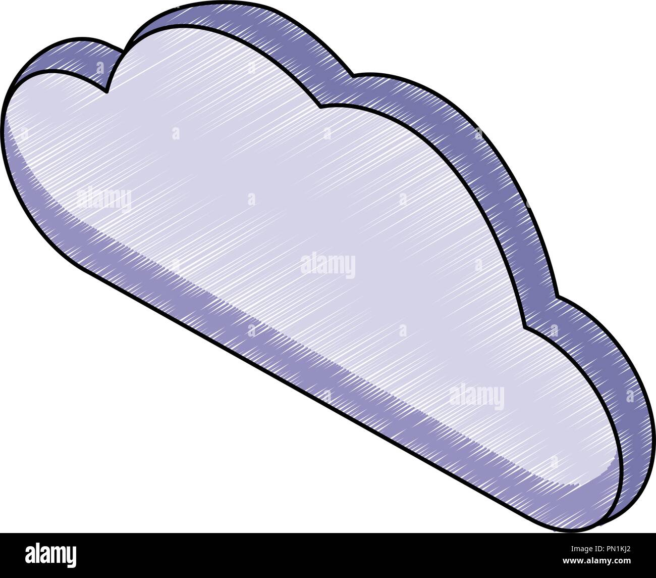 Cloud computing isometric symbol scribble Stock Vector Image & Art - Alamy
