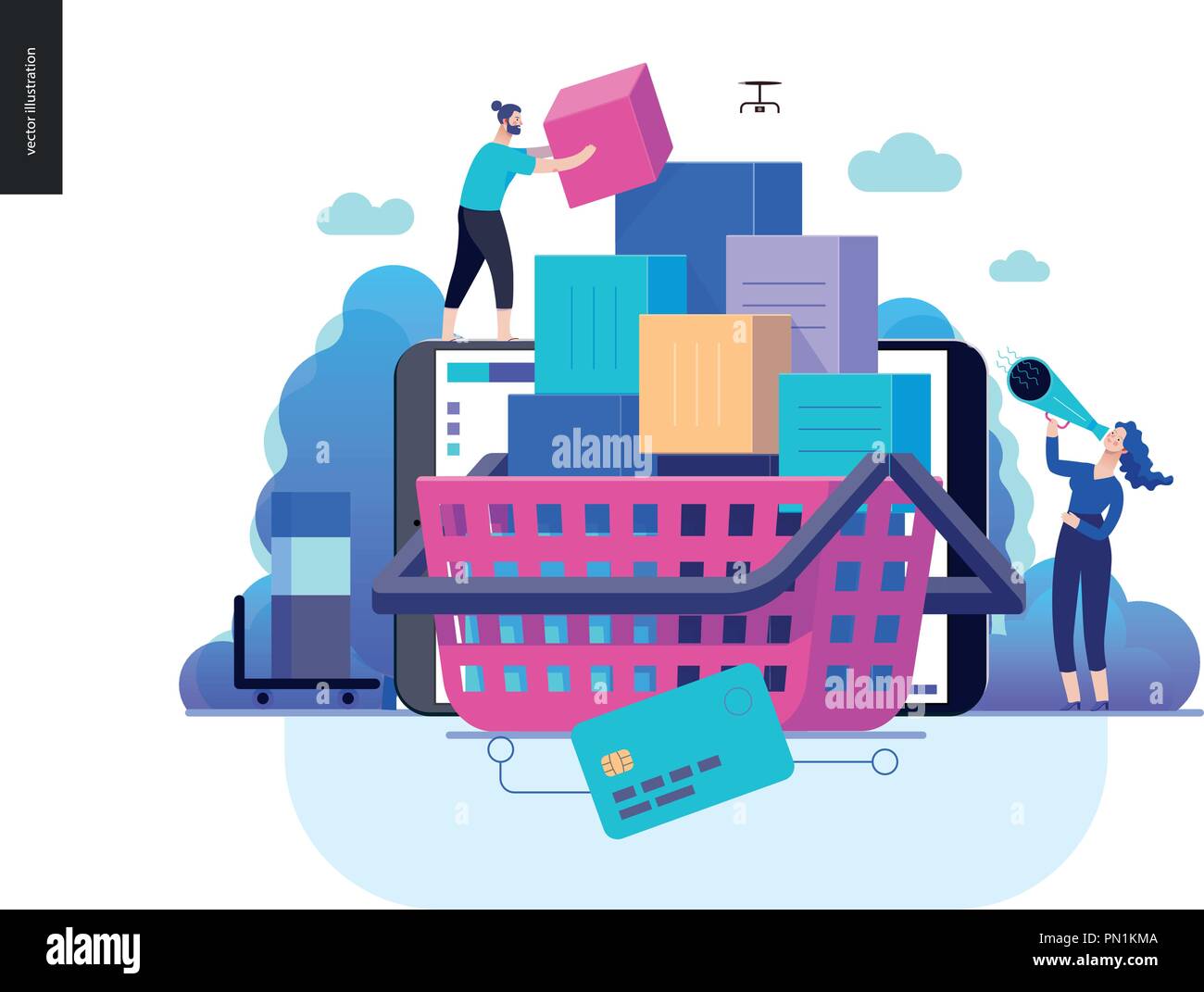 Customer placing an order Stock Vector Images - Alamy