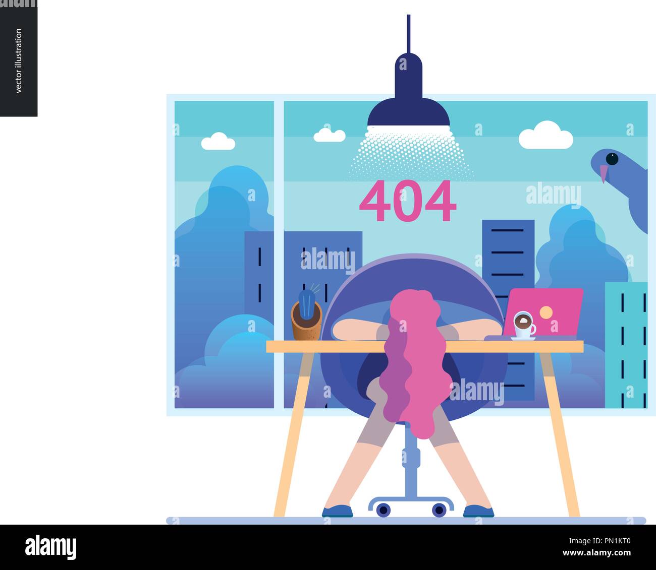 Broken office window Stock Vector Images - Alamy