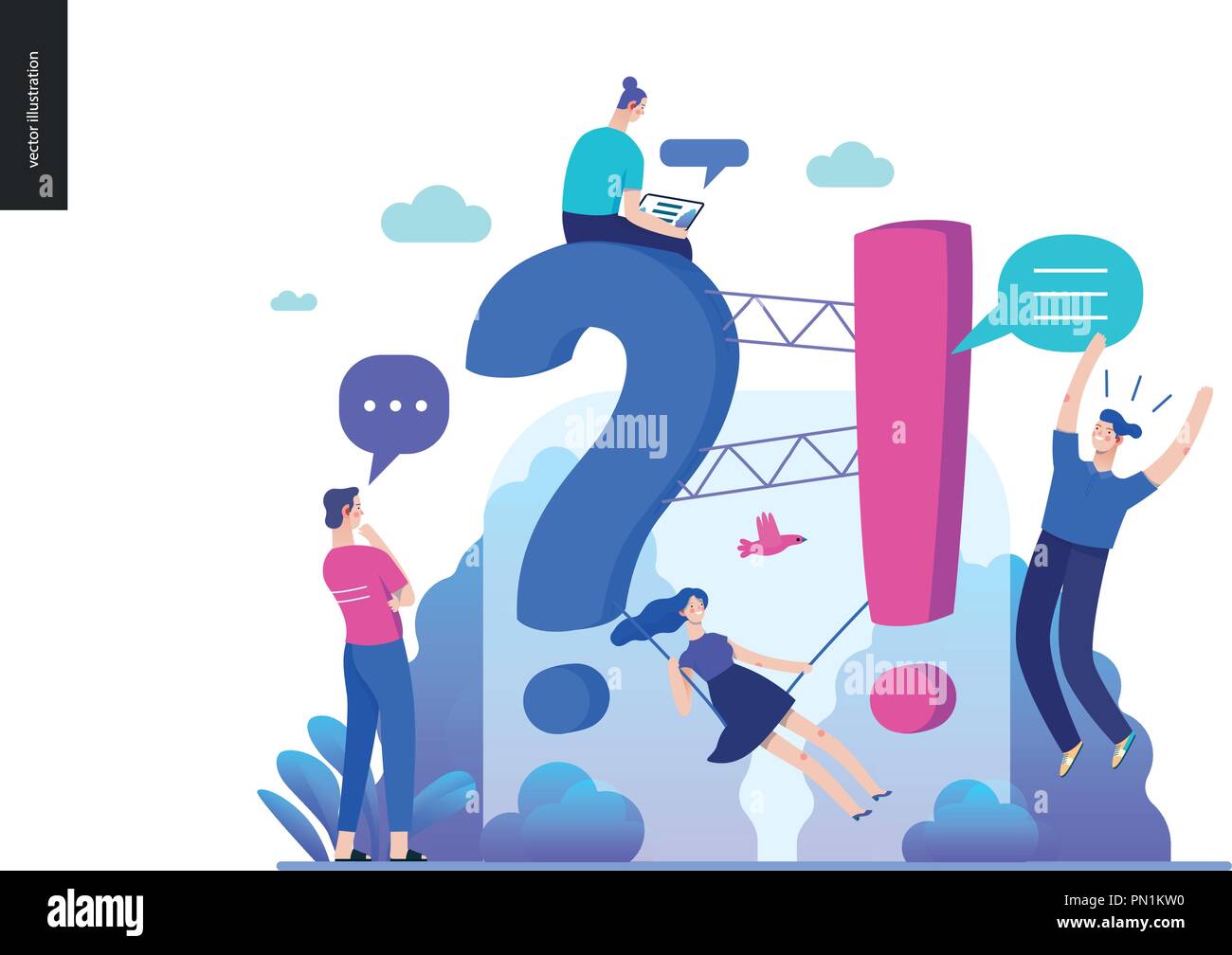 Business, color 2- FAQ -modern flat vector concept illustration of ... Business, color 2- FAQ -modern flat vector concept illustration of ...