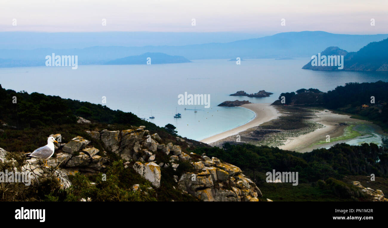 Island Panorama at Sunset Stock Photo - Alamy