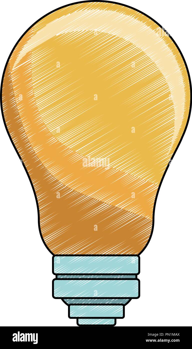 Bulb light symbol scribble Stock Vector Image & Art - Alamy
