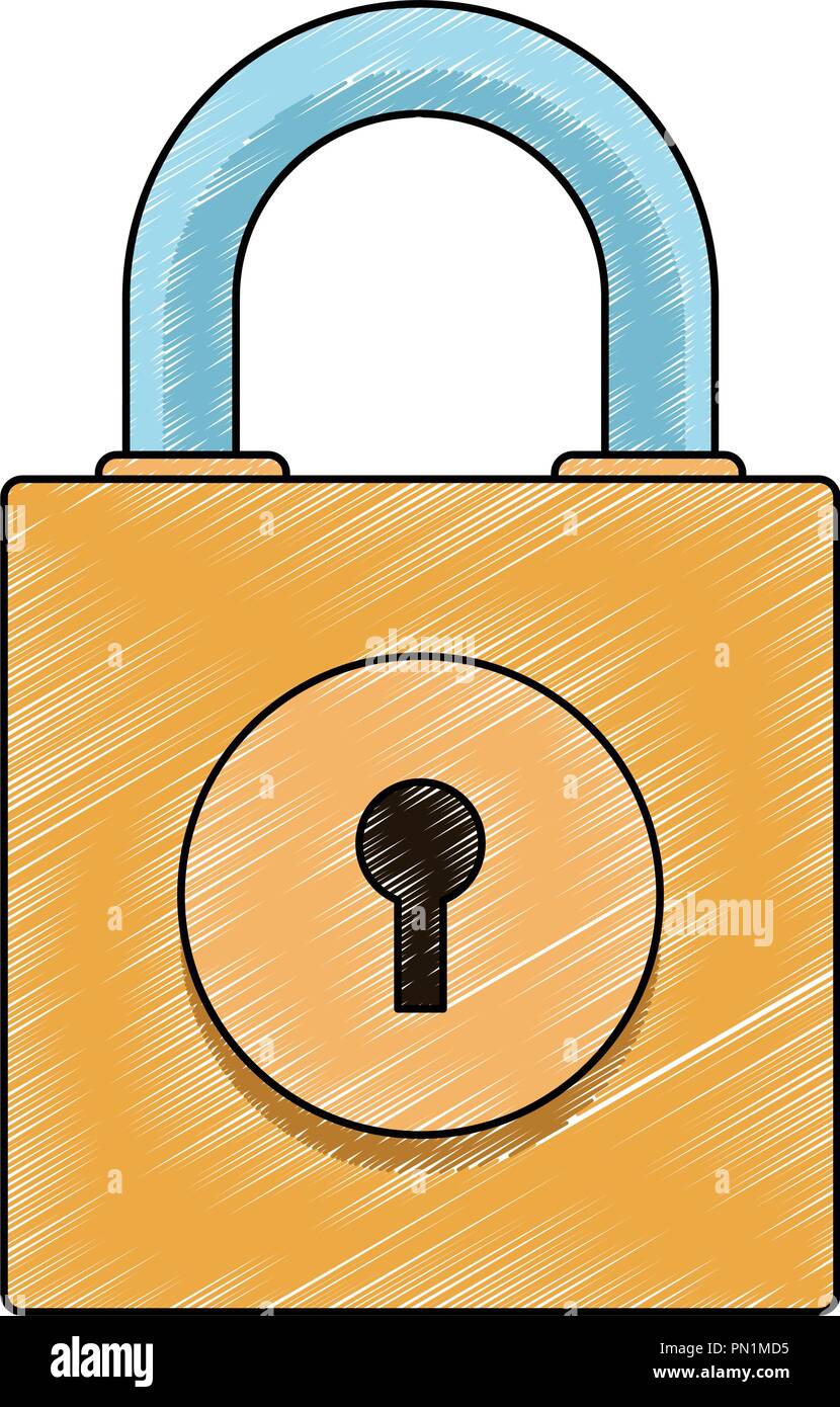 Padlock security symbol scribble Stock Vector Image & Art - Alamy
