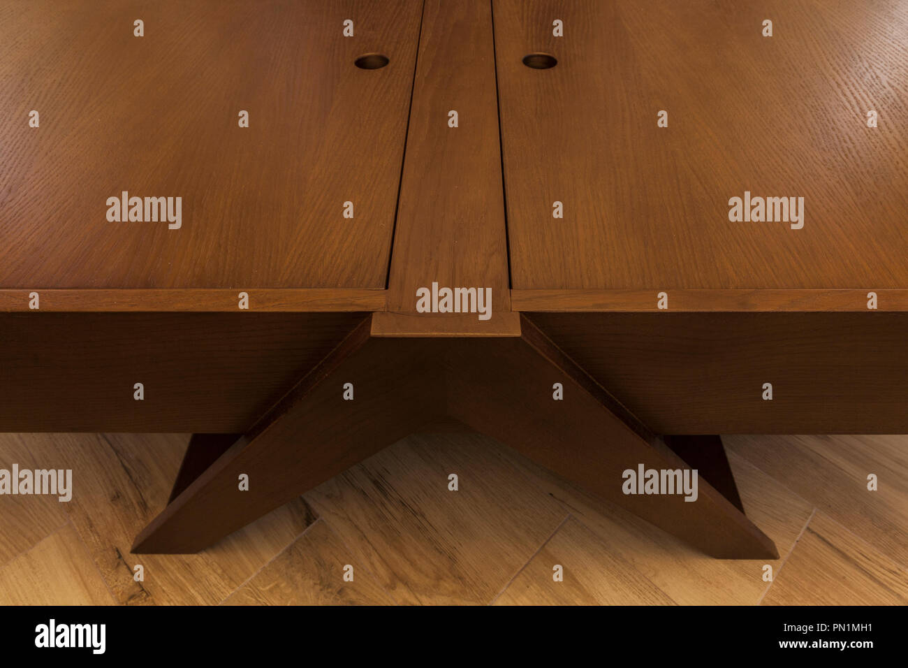wooden coffee table, close up Stock Photo - Alamy