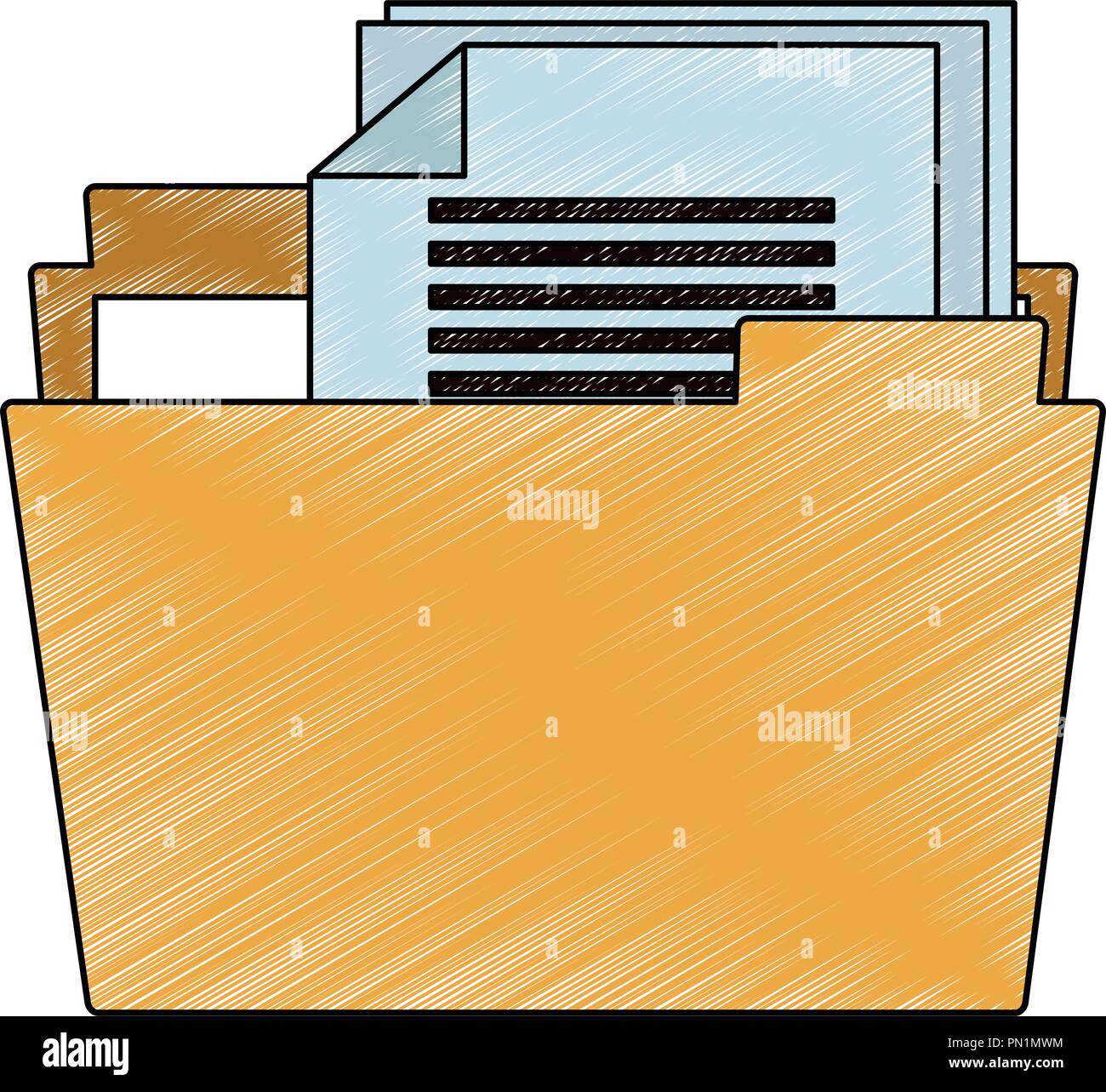 Folder with documents scribble Stock Vector Image & Art - Alamy