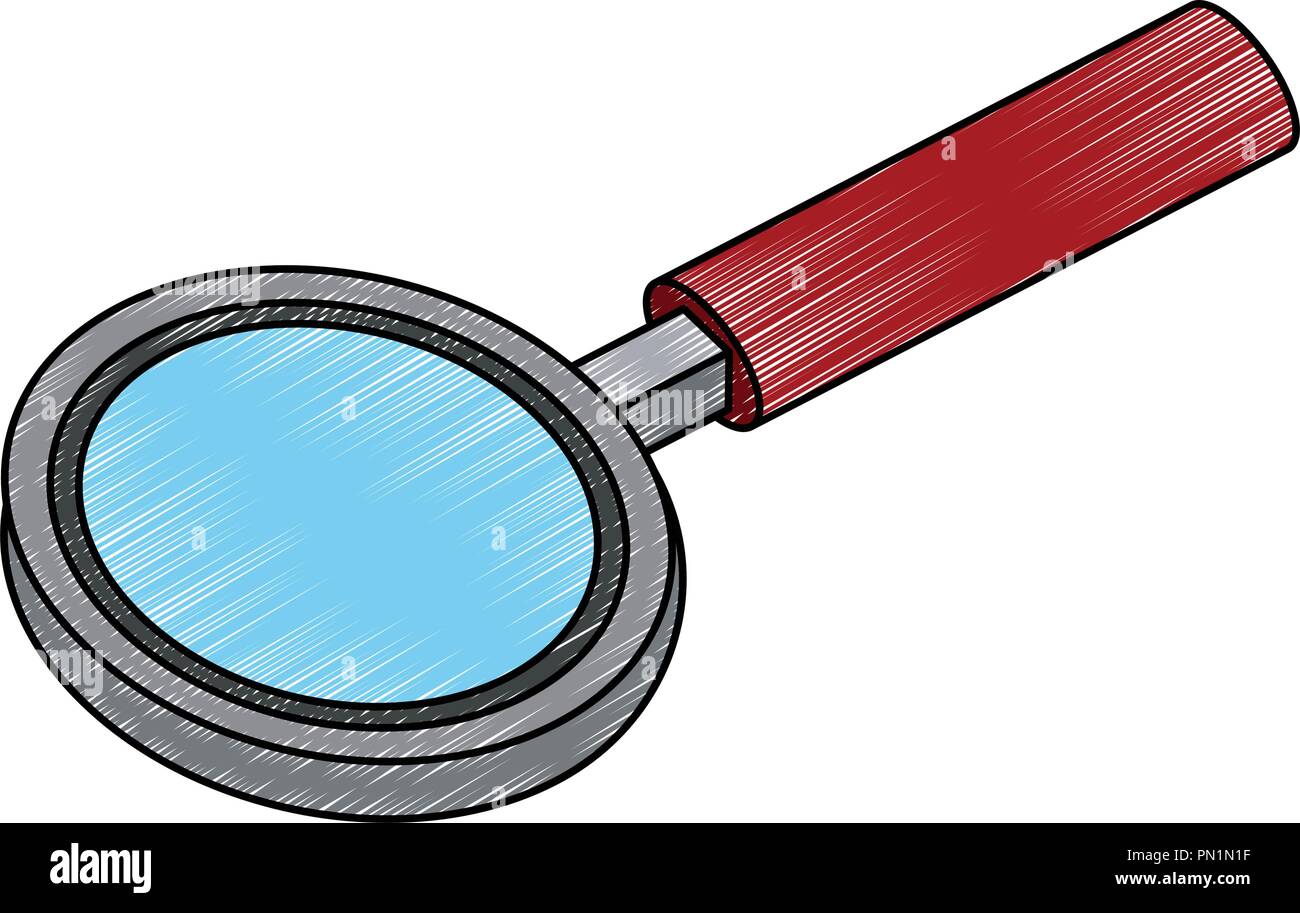 Magnifying glass isometric scribble Stock Vector Image & Art - Alamy