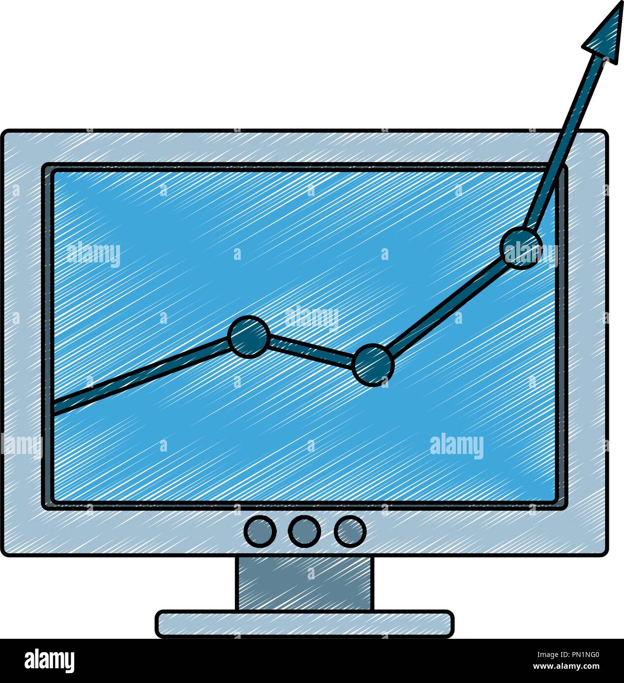 Statistics growing on computer scribble Stock Vector Image & Art - Alamy