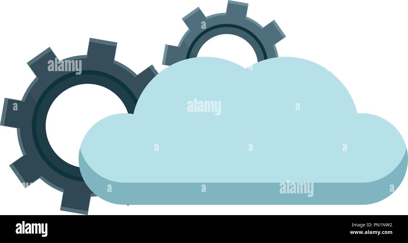 Cloud computing and gears Stock Vector Image & Art - Alamy