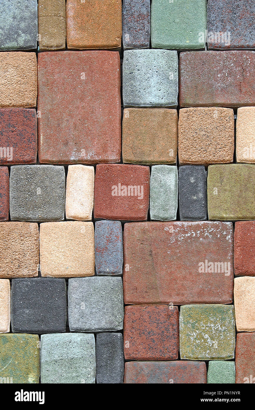 Colorful Floor Bricks in Mosaic Pattern Background Stock Photo - Alamy
