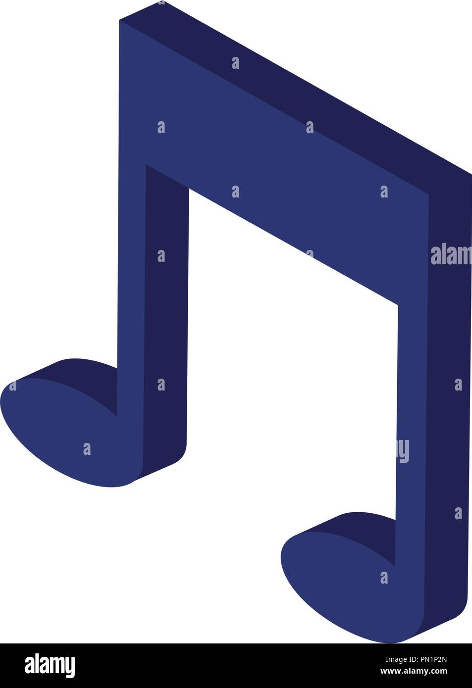 Music note isometric symbol Stock Vector Image & Art - Alamy