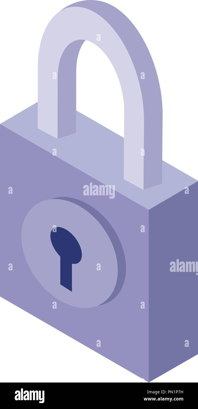 Padlock isometric symbol Stock Vector Image & Art - Alamy