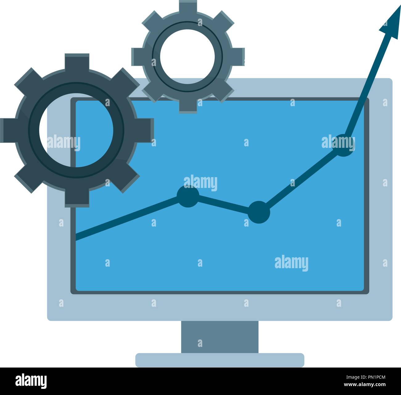 Statistics growing on computer Stock Vector Image & Art - Alamy