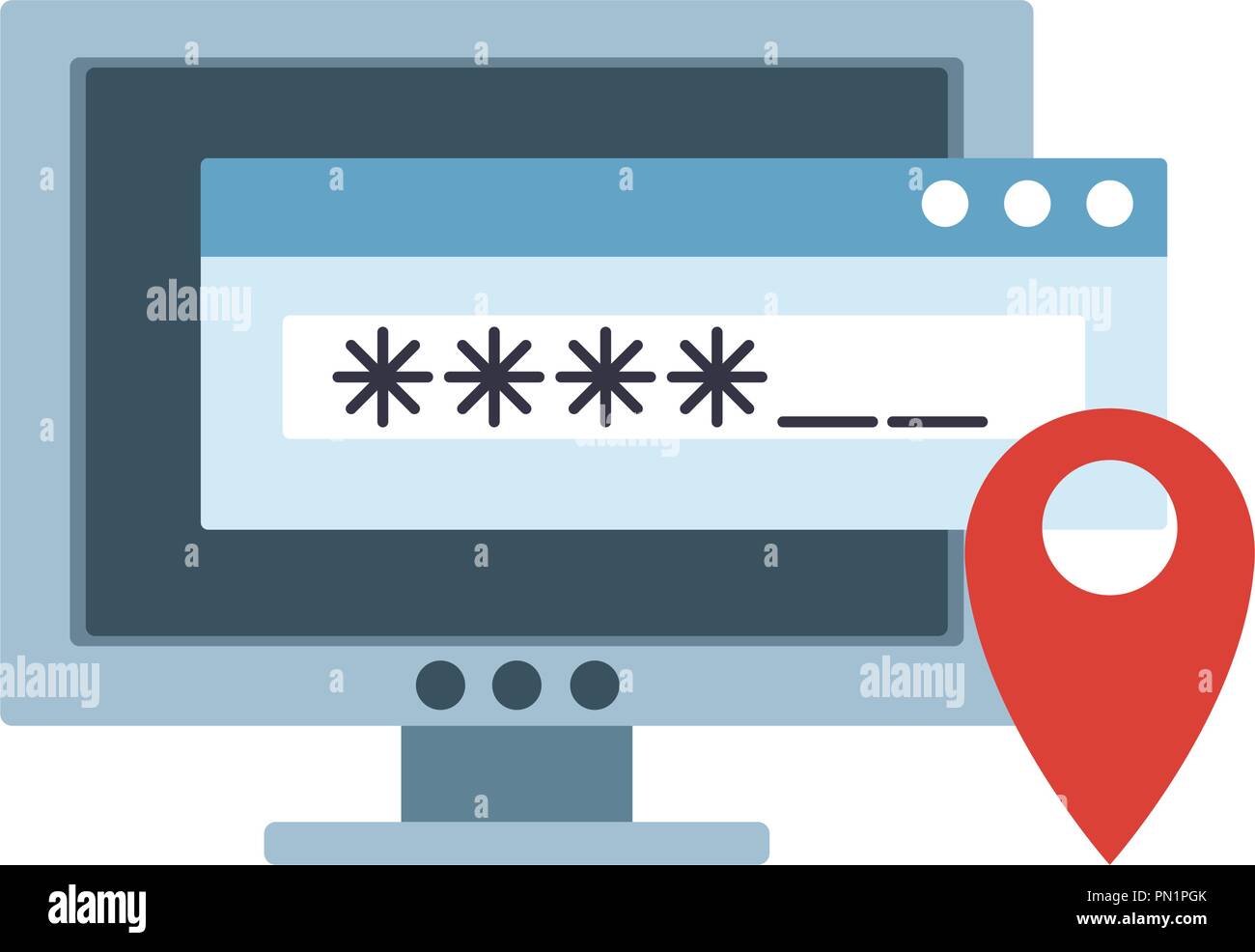 Computer with password Stock Vector Image & Art - Alamy