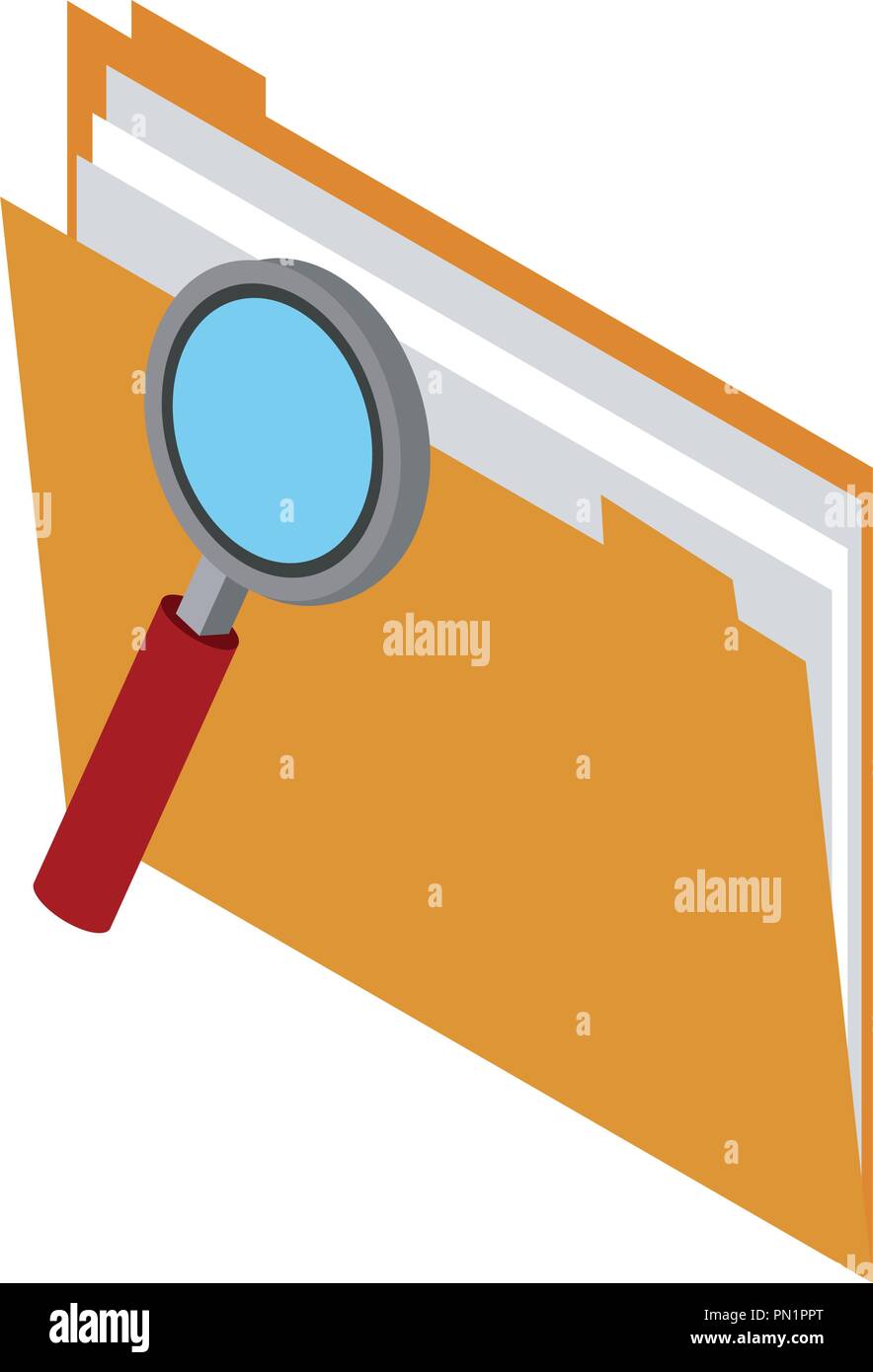 Folder with magnifying glass Stock Vector Image & Art - Alamy