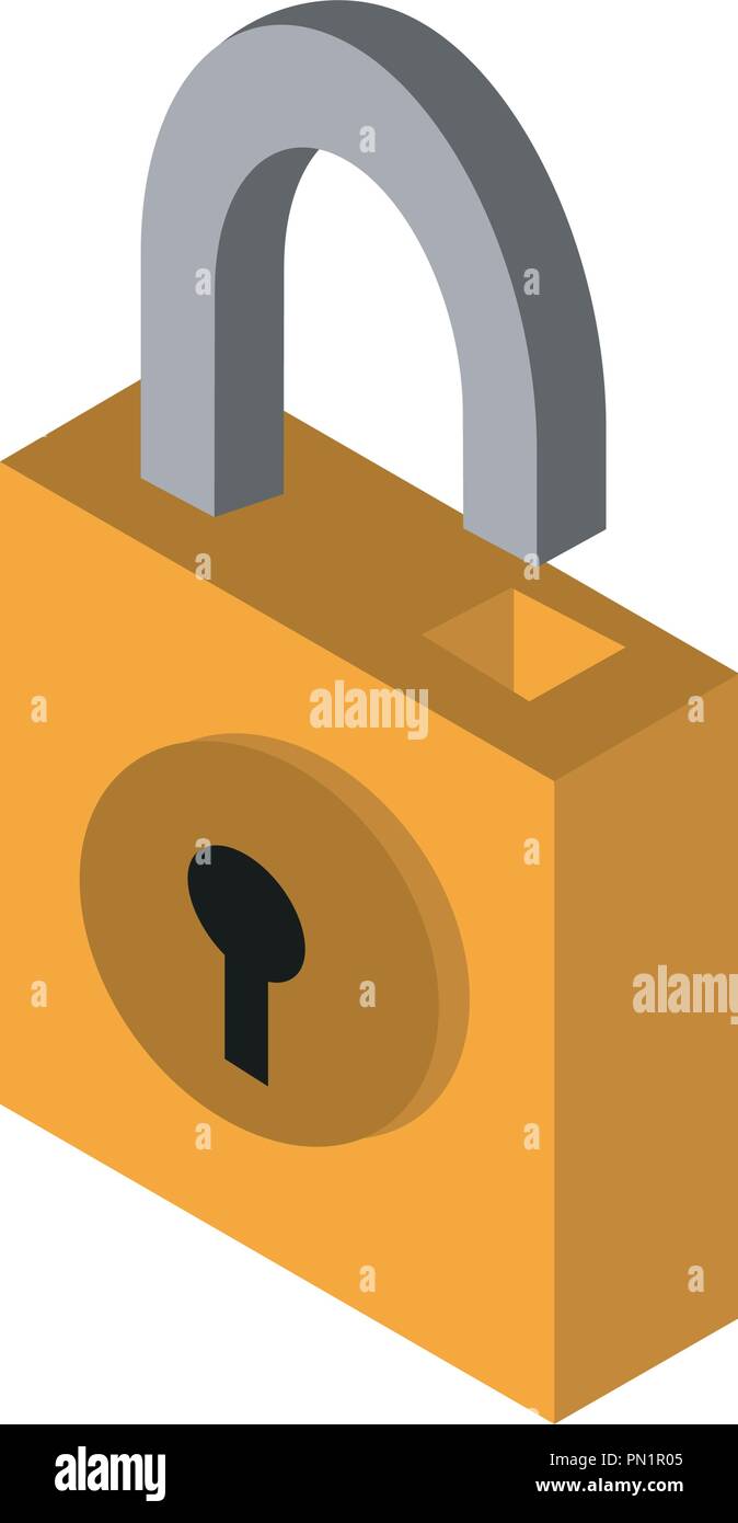 Padlock isometric symbol Stock Vector Image & Art - Alamy