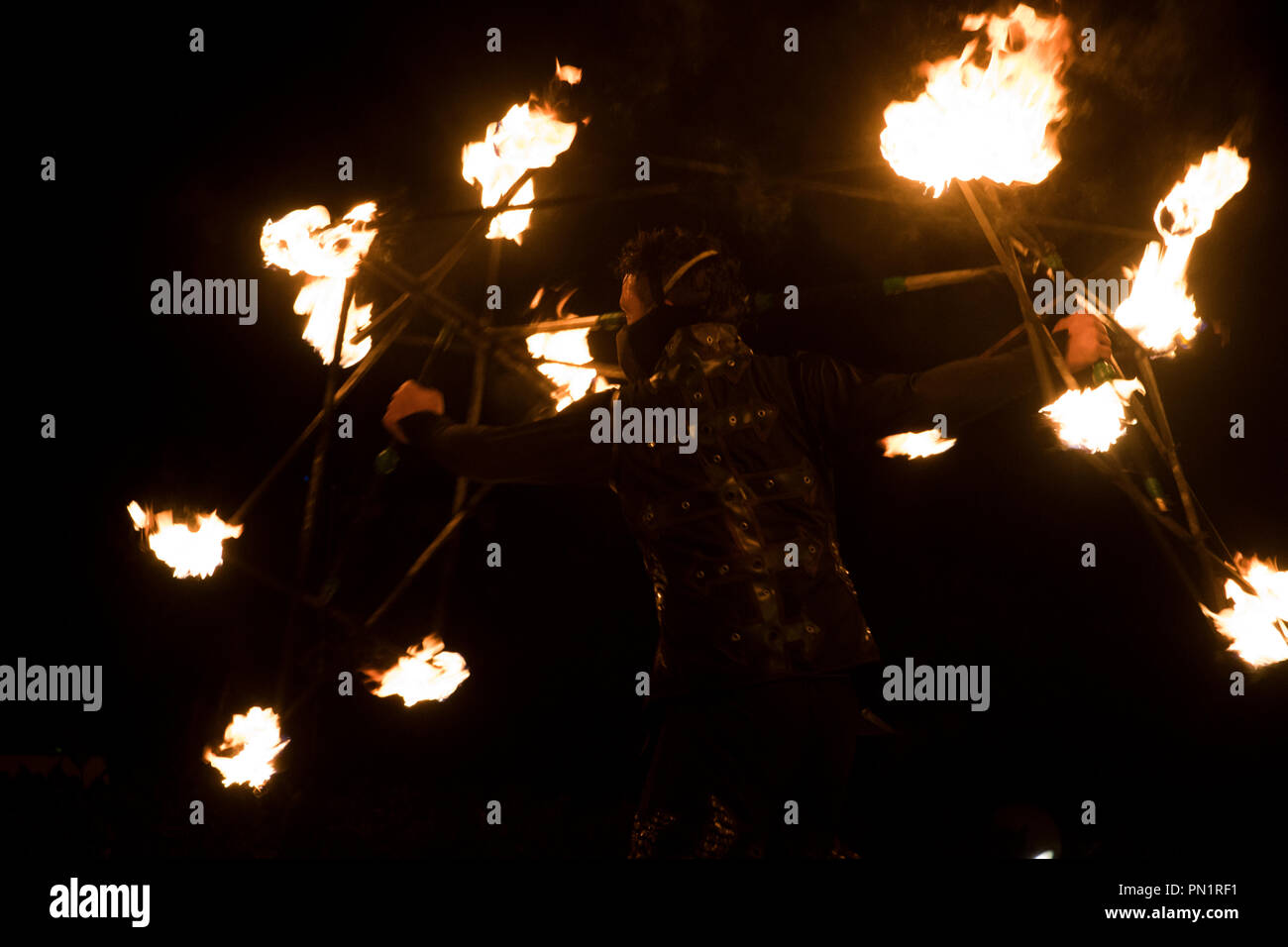 Girl dancing with fire hi-res stock photography and images - Alamy