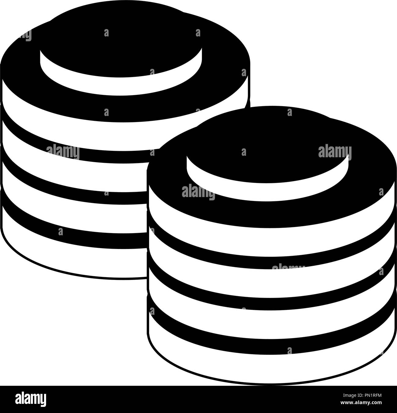 Disks storage database in black and white Stock Vector Image & Art - Alamy