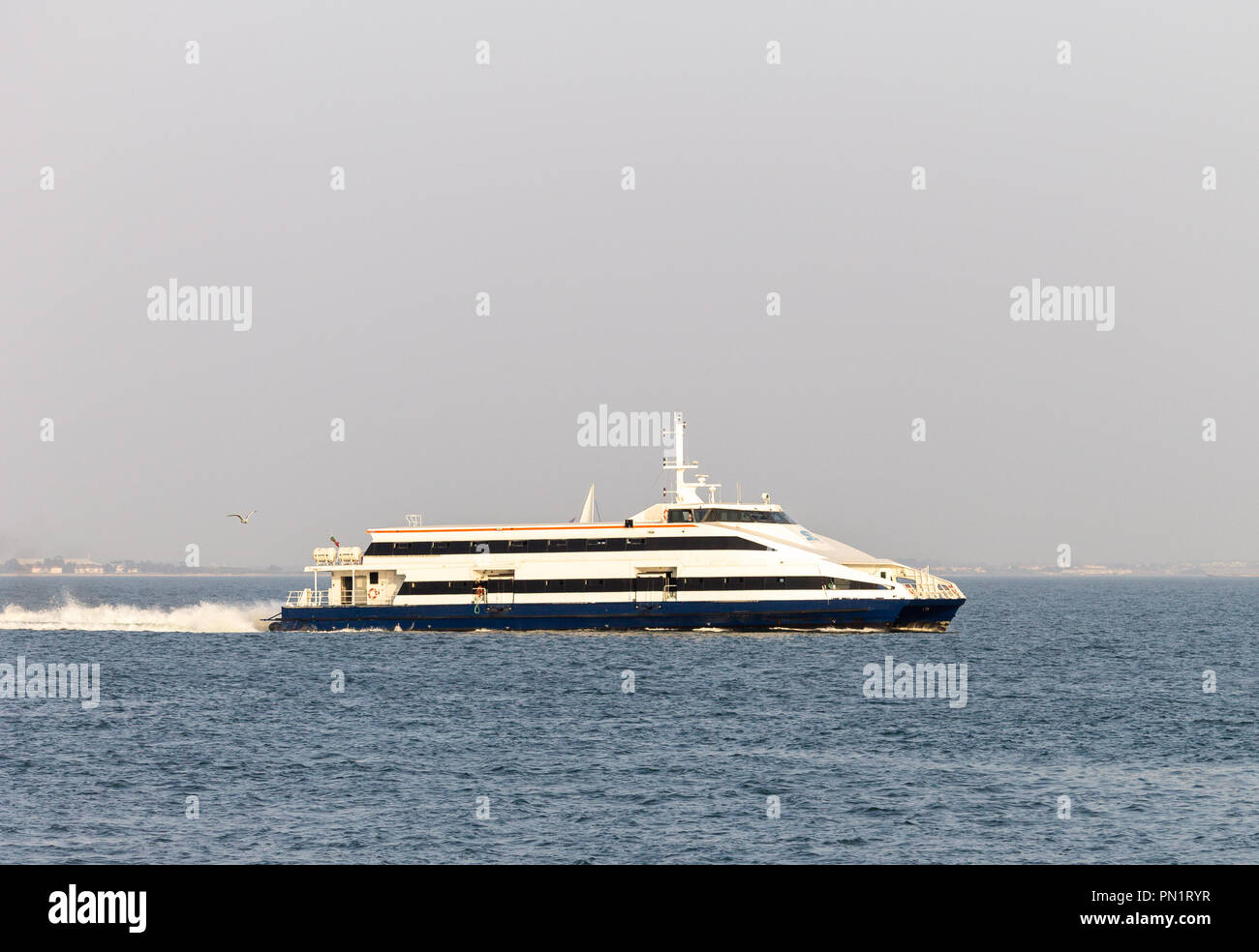 Beautiful ferry boat blue hi-res stock photography and images - Alamy