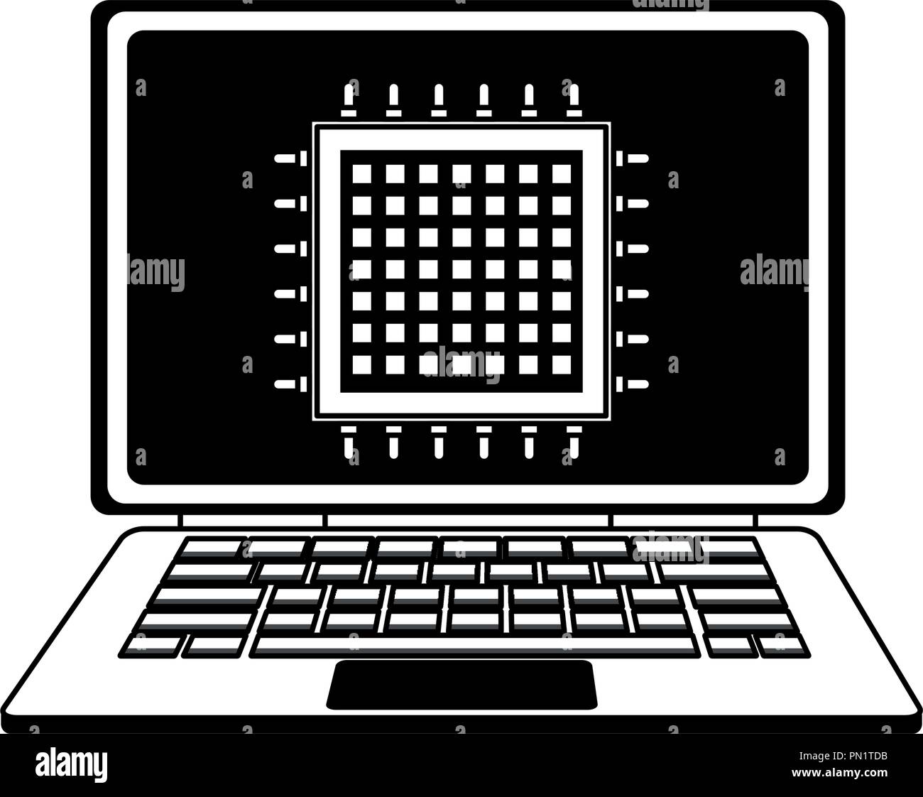Blue microchip processor cpu Black and White Stock Photos & Images - Alamy
