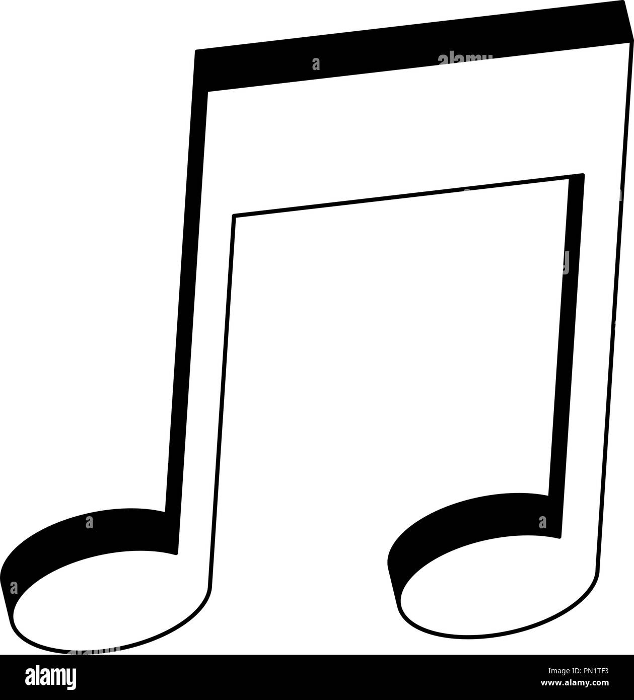 Music note symbol in black and white Stock Vector Image & Art - Alamy