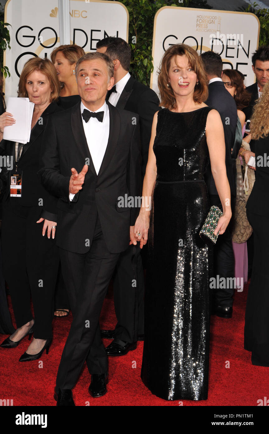 Christoph Waltz & Judith Holste at the 72nd Annual Golden Globe Awards ...