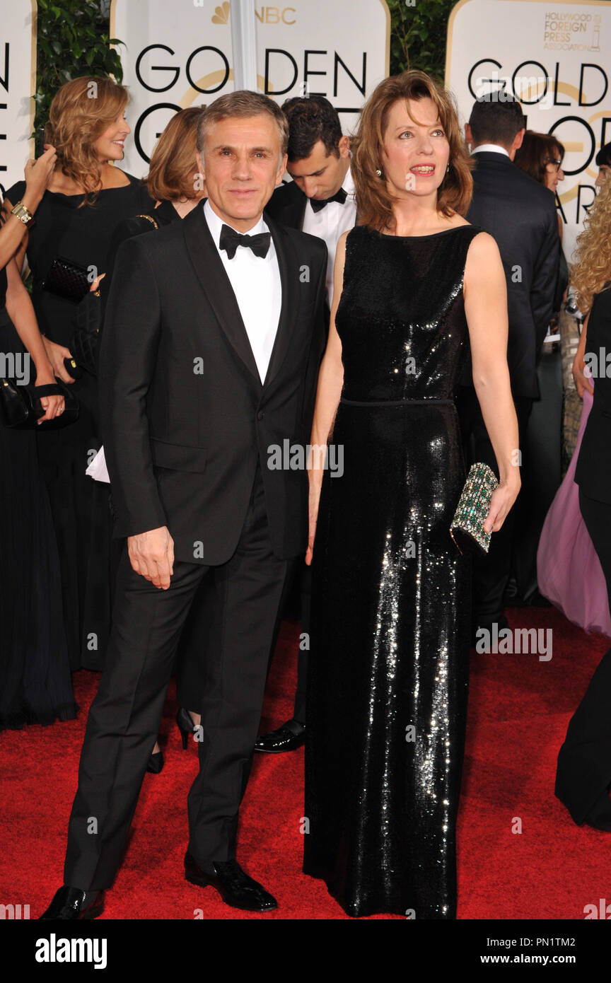 Christoph Waltz & Judith Holste at the 72nd Annual Golden Globe Awards ...