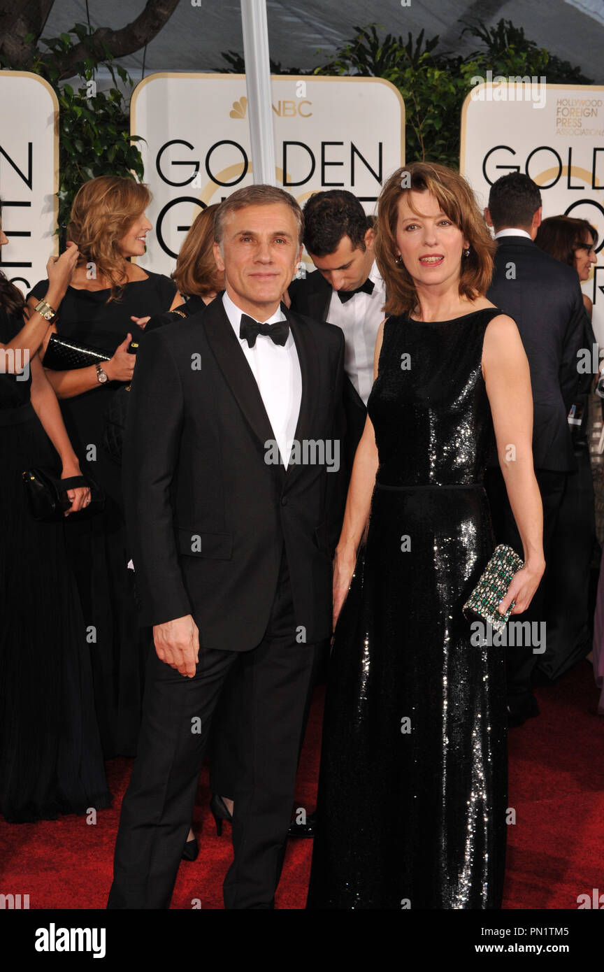 Christoph Waltz & Judith Holste at the 72nd Annual Golden Globe Awards ...