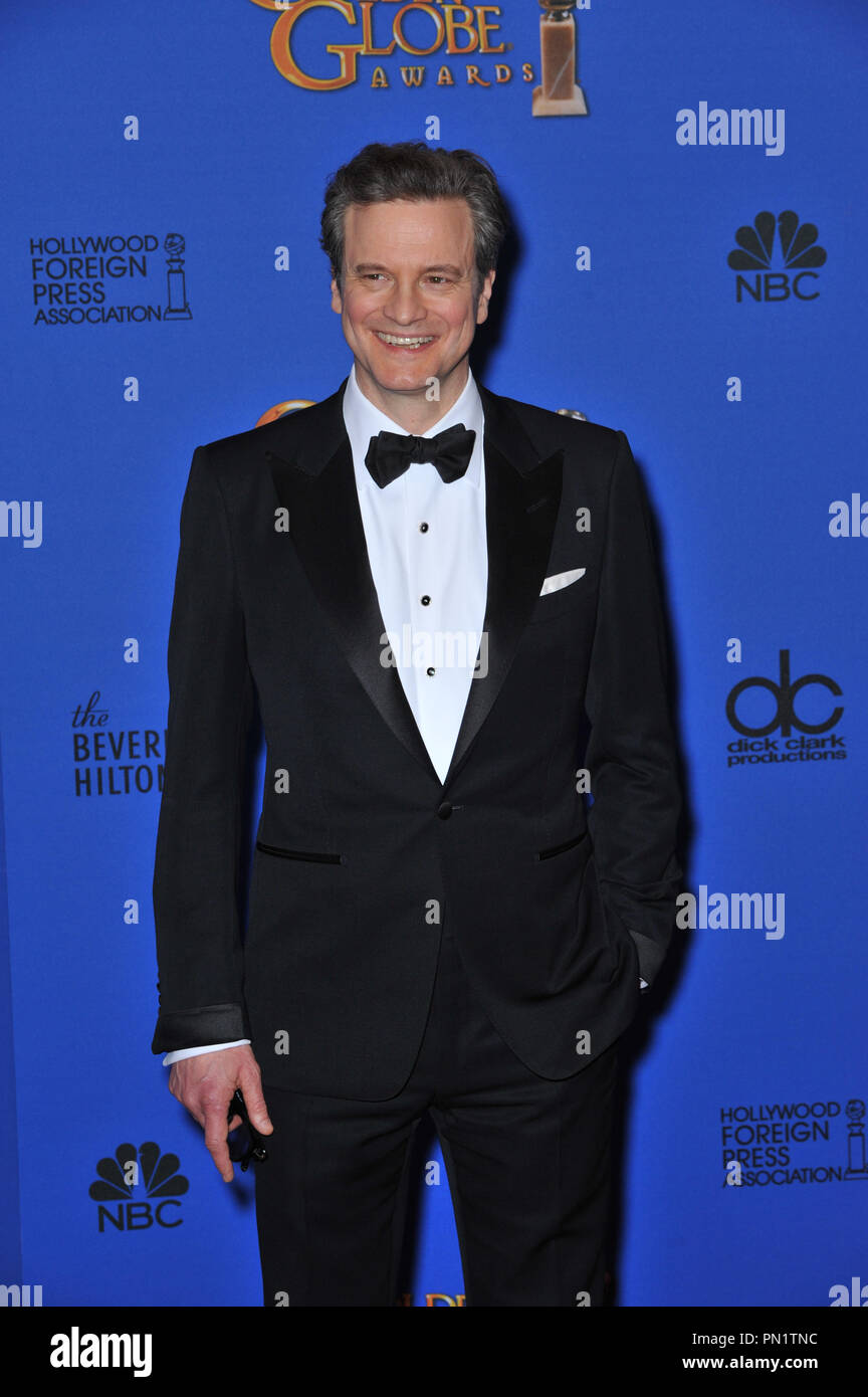 Colin Firth at the 72nd Annual Golden Globe Awards at the Beverly ...