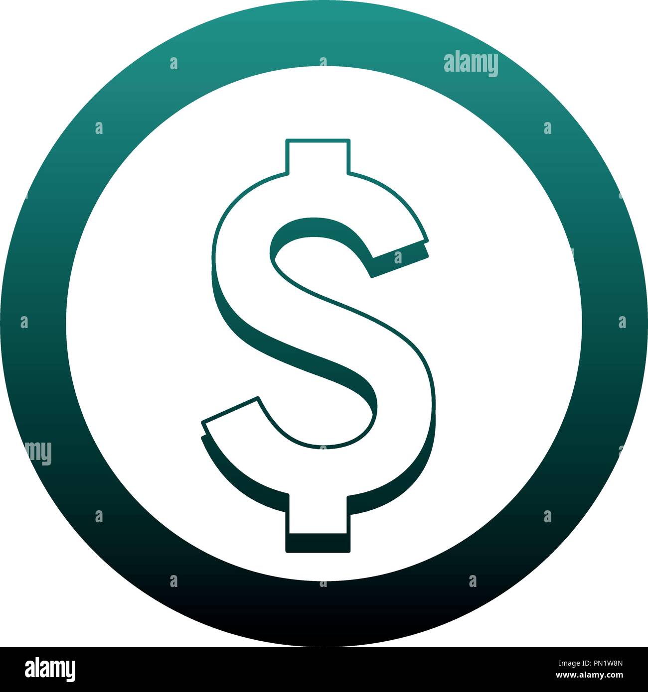 Coin isolated symbol blue lines Stock Vector Image & Art - Alamy