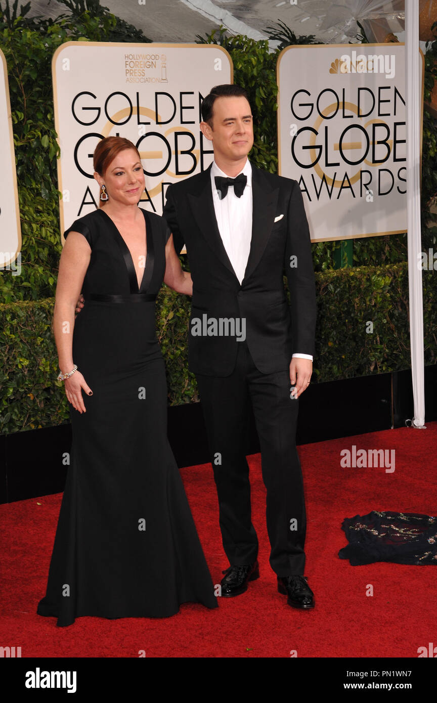 Samantha Bryant & Colin Hanks at the 72nd Annual Golden Globe Awards at ...