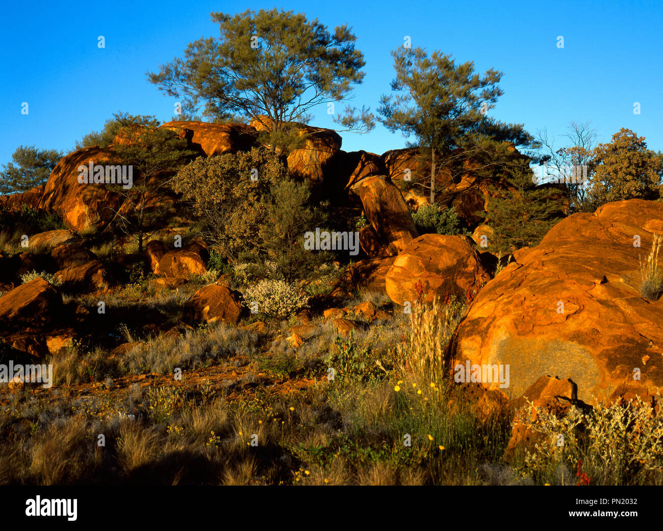 Granite Stone in Australian Outback, Murchison, Western Ausralia Stock ...