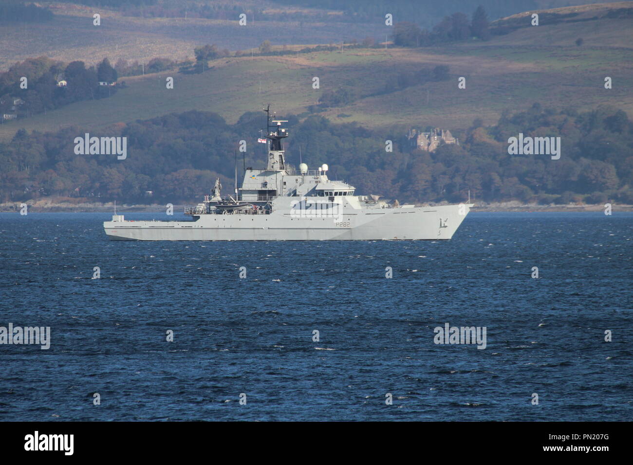 HMS Severn (P282), a River-class patrol vessel operated by the Royal ...