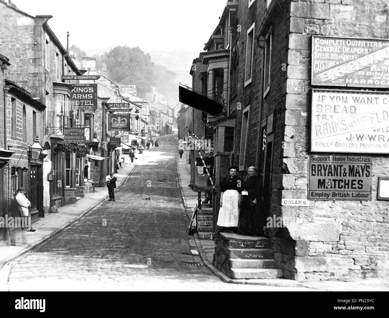 High Street, Pateley Bridge, early 1900s Stock Photo - Alamy