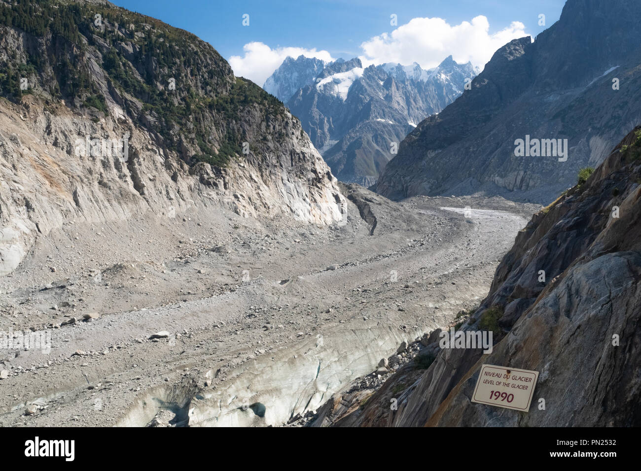 The Mer de Glace (Sea of Ice) is the largest glacier in France, 7km ...
