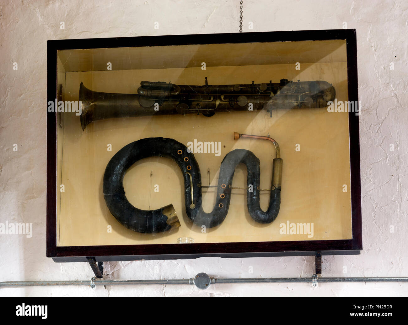 Old musical instruments in All Saints Church, Seagrave, Leicestershire ...