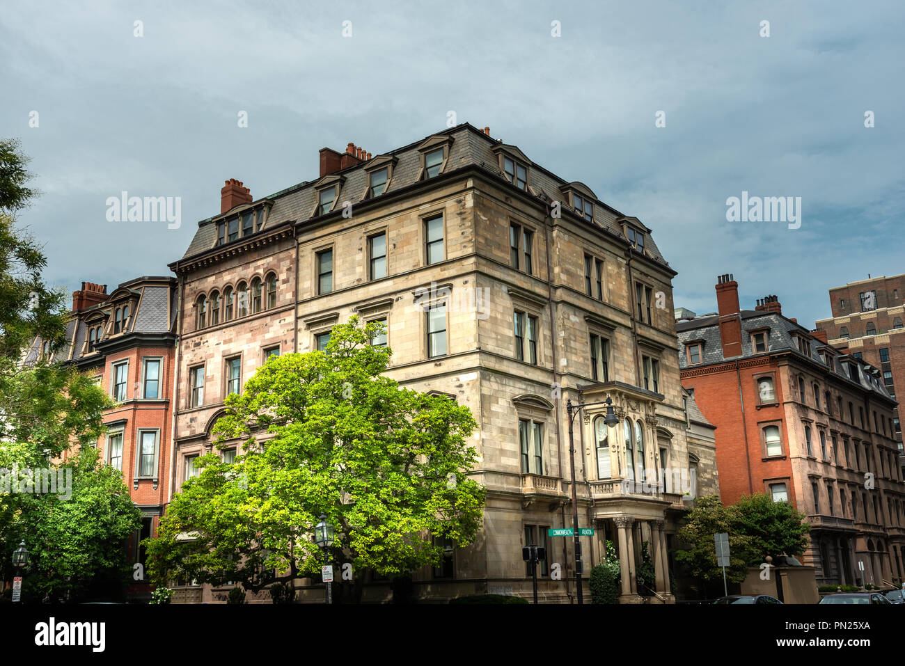 Old historic buildings in Downtown Boston Stock Photo - Alamy
