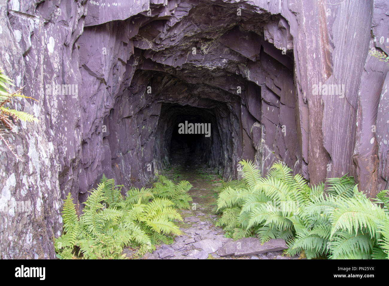 Slate mine tunnel hi-res stock photography and images - Alamy
