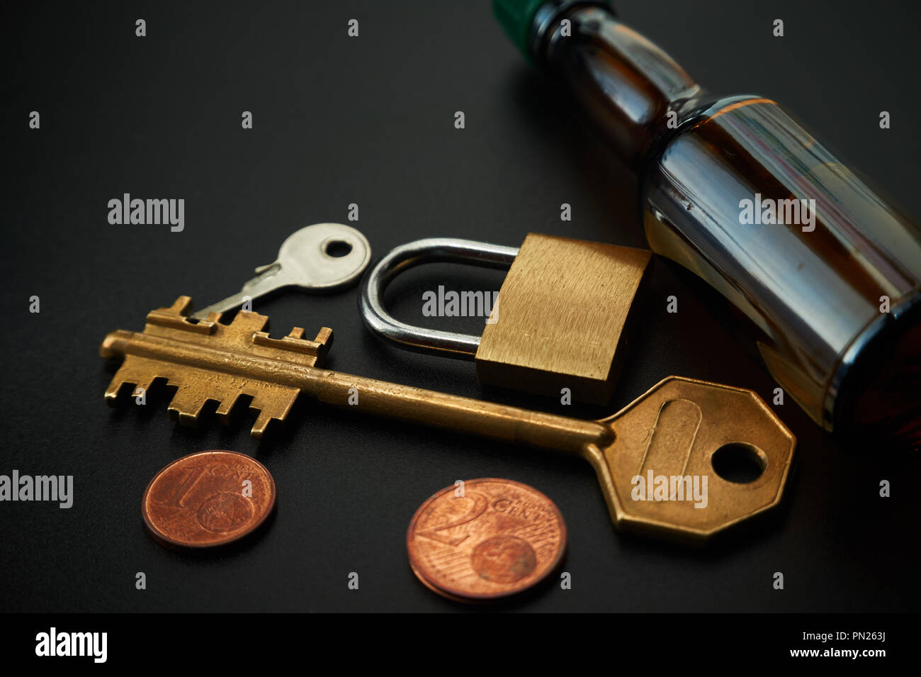 Conceptual image of a alcohol activated vehicle lock immobiliser ...