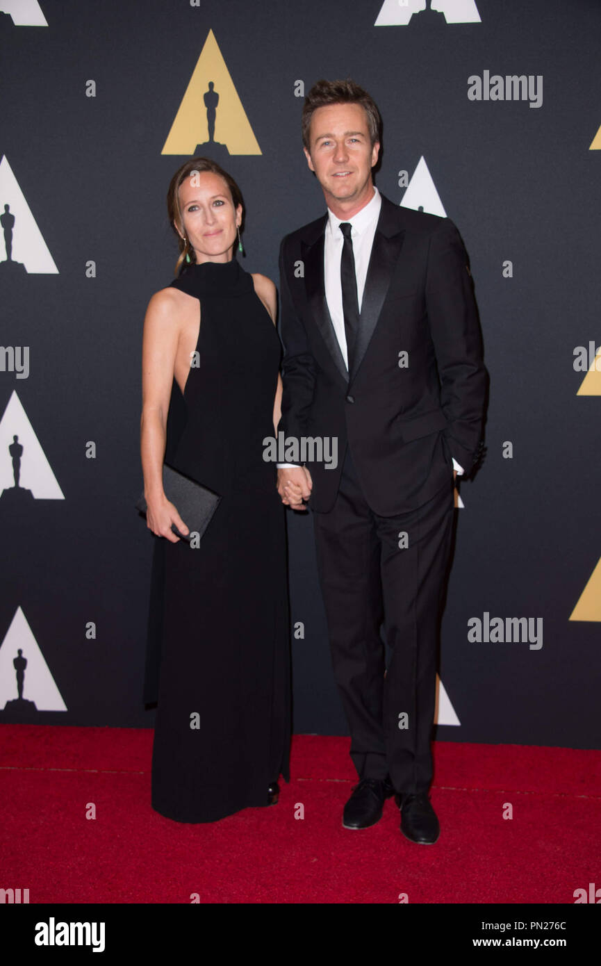 Edward Norton (right) and Shauna Robertson attend the 6th Annual ...