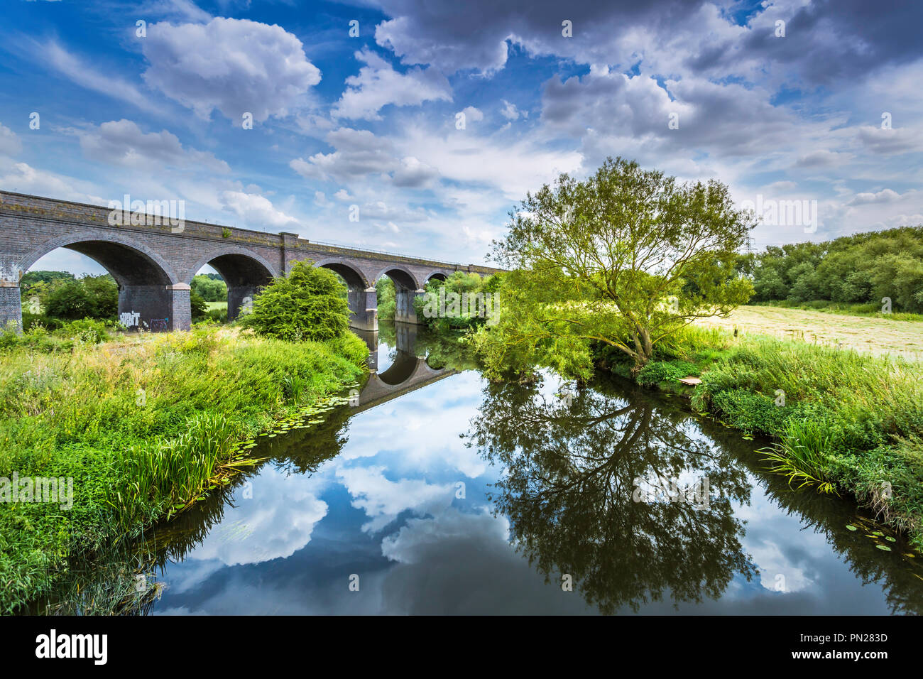 The river Soar at Stamford on Soar Stock Photo - Alamy
