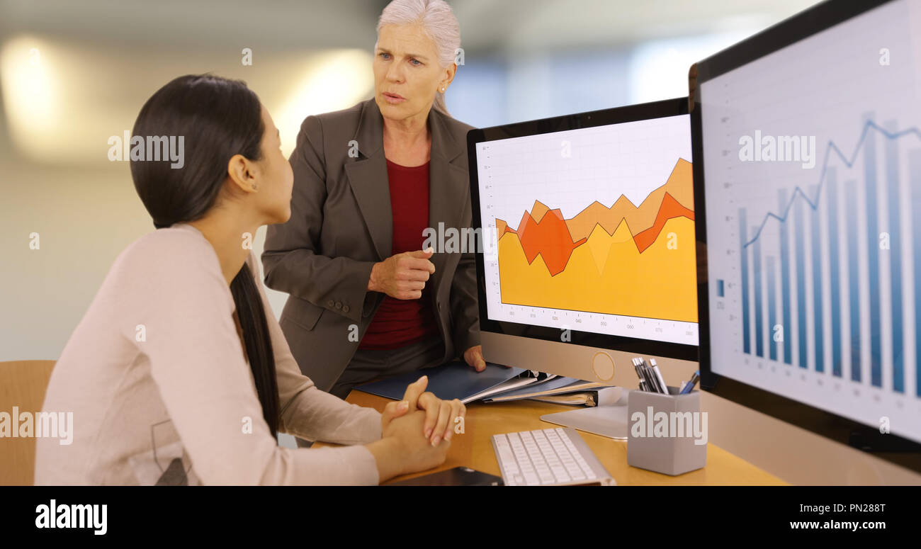 An office executive advises an office worker Stock Photo - Alamy