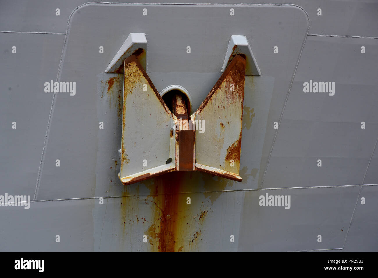 Tall Ship Lord Nelson berths next to HMS Tyne at Cardiff Bay, South ...