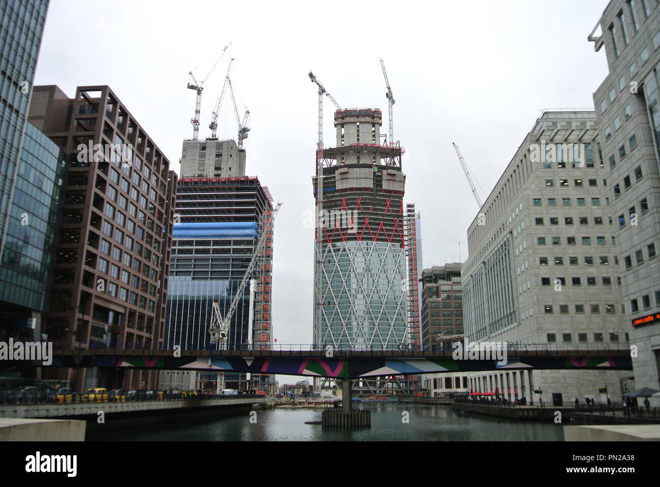 Construction underway of Newfoundland residential tower (right) and Ten ...